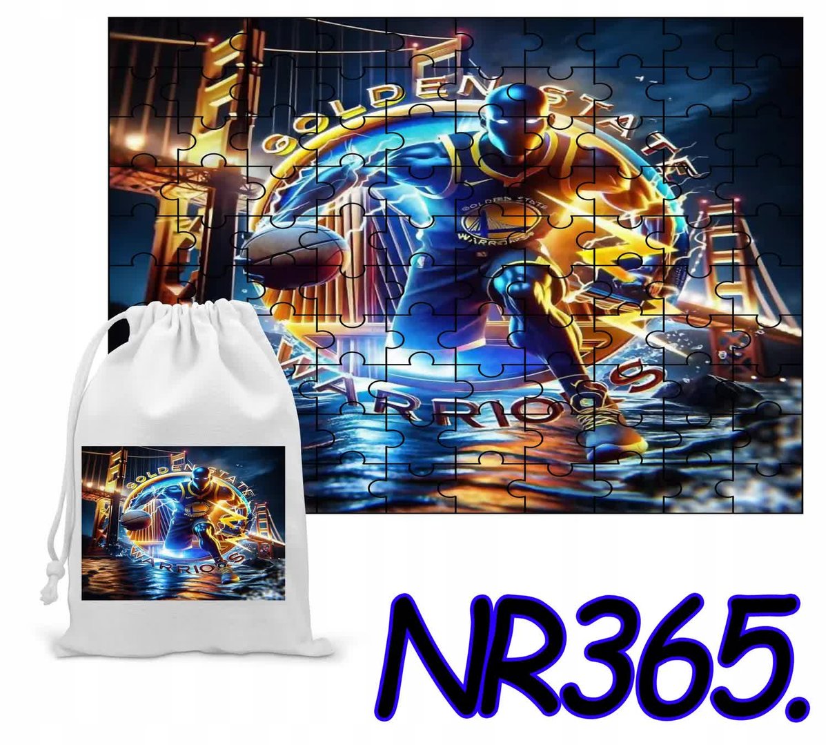 Puzzle 96 El. Układanka Golden State Nba Prezent + Woreczek Z Nadrukiem ...