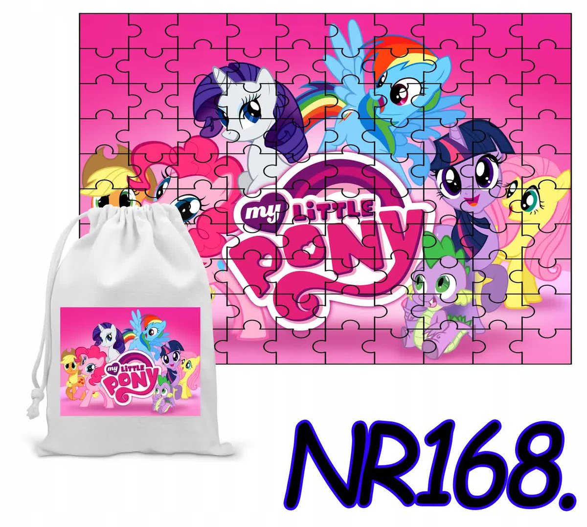 Puzzle 96 El. Układanka Prezent Moje Małe Kucyki + Woreczek Z Nadrukiem ...