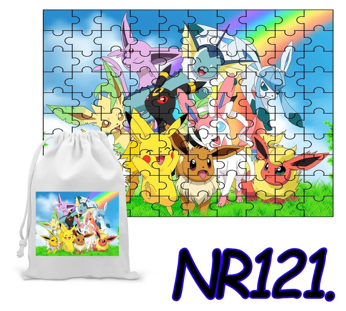 Puzzle 96 El. Układanka Prezent Stworek Poke + Woreczek Z Nadrukiem ...