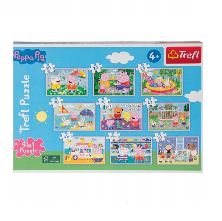 Puzzle 9w1 Peppa Pig 327 elementów - Trefl | Sklep EMPIK.COM
