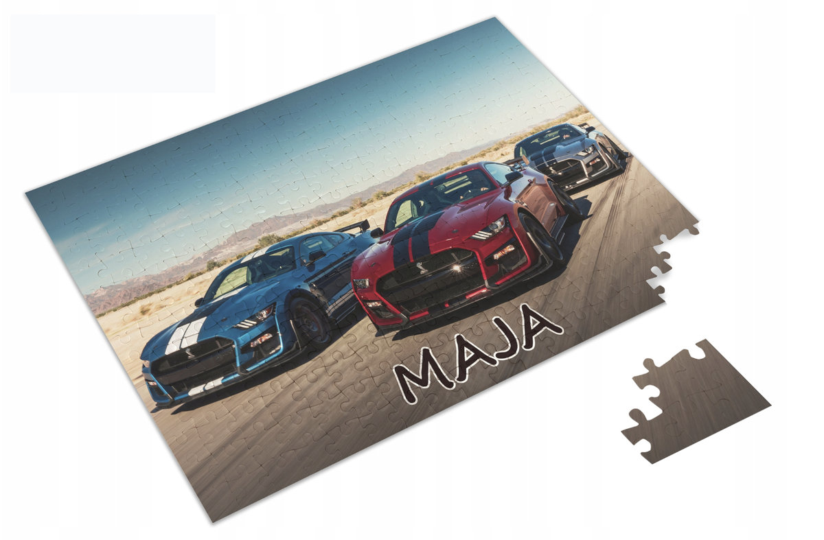 PUZZLE Auto Ford Mustang GT + IMIĘ Pudełko 120 el. #9 - Atram | Sklep EMPIK.COM