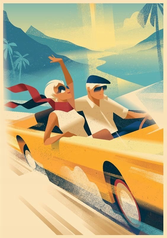 PUZZLE Auto Podróże Vintage Retro Art A3 252 el z Nadrukiem + IMIĘ Pudełko - Atram | Sklep EMPIK.COM