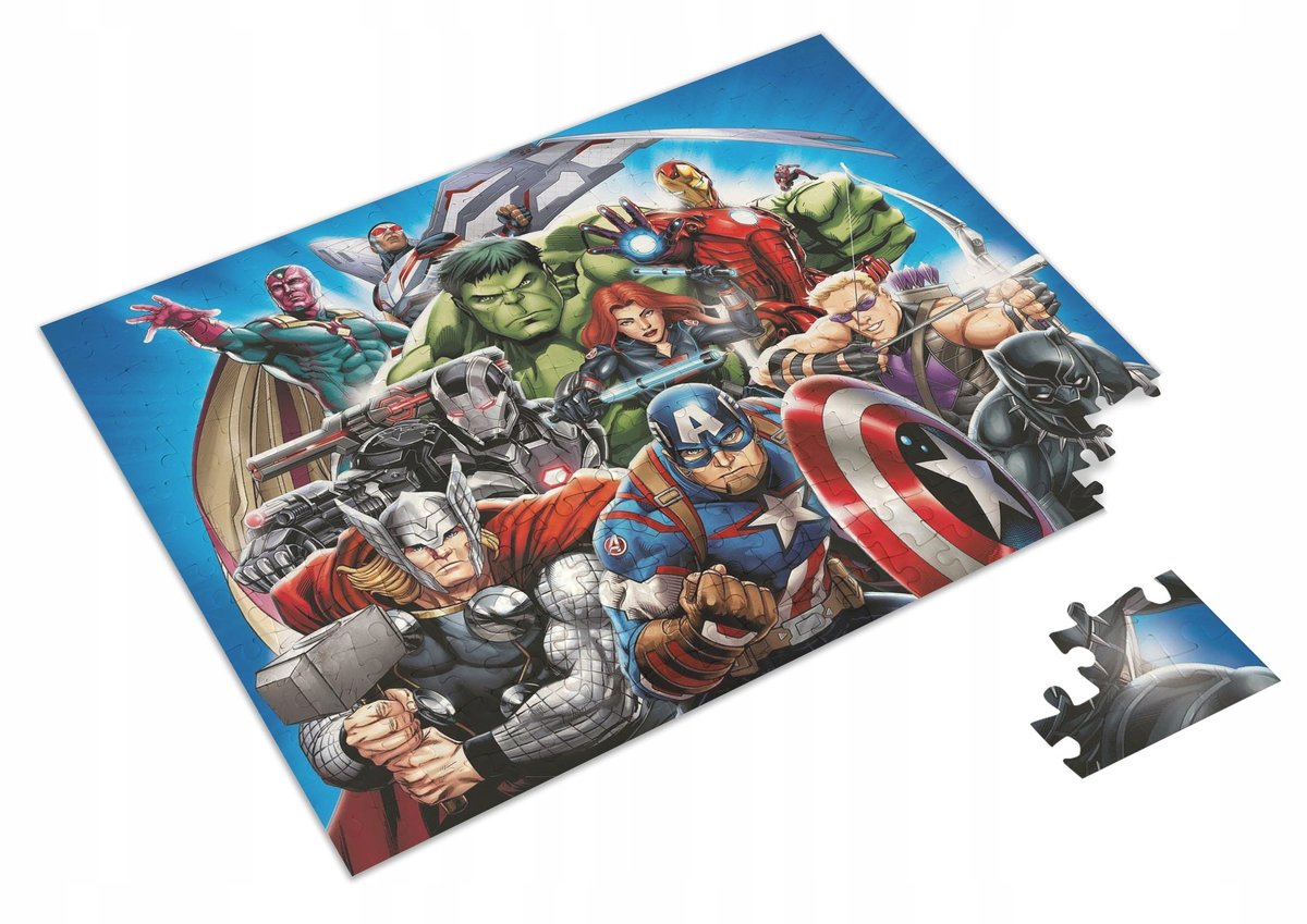Puzzle Avengers Marvel Bohaterowie + Imię pudełko A3 252 el. - Atram ...