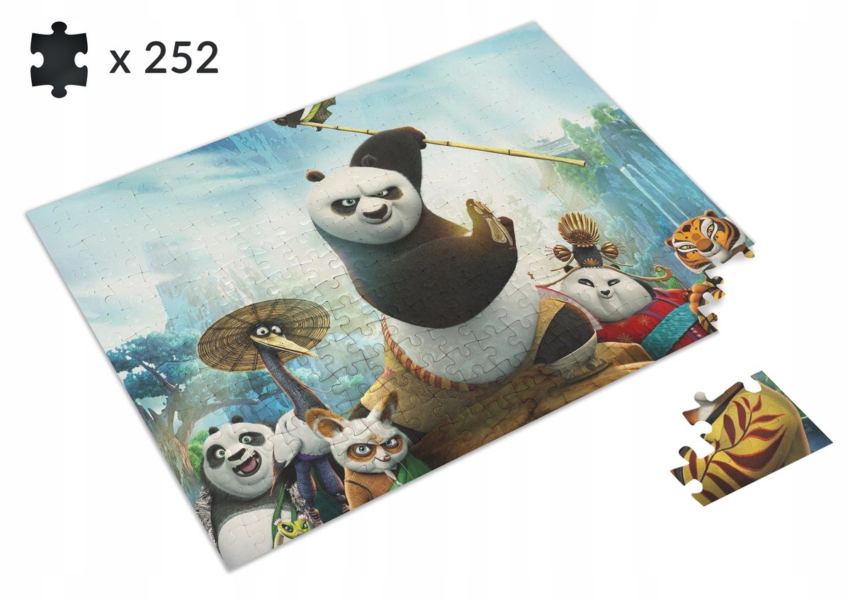 PUZZLE KUNG FU PANDA FILM BAJKA 252 EL. +IMIĘ - Atram | Sklep EMPIK.COM
