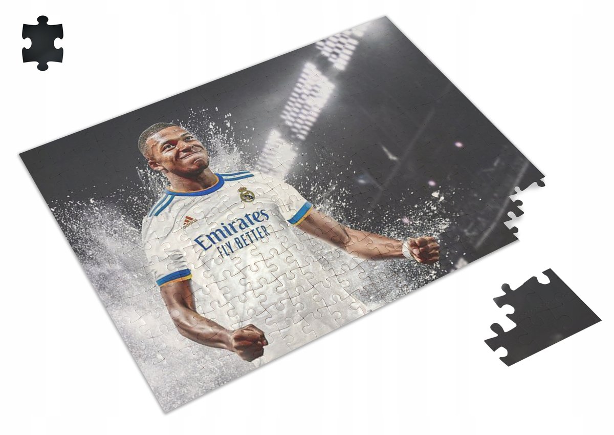 Puzzle KYLIAN MBAPPE REAL MADRYT A3 252 el z Nadrukiem + IMIĘ 39 ...