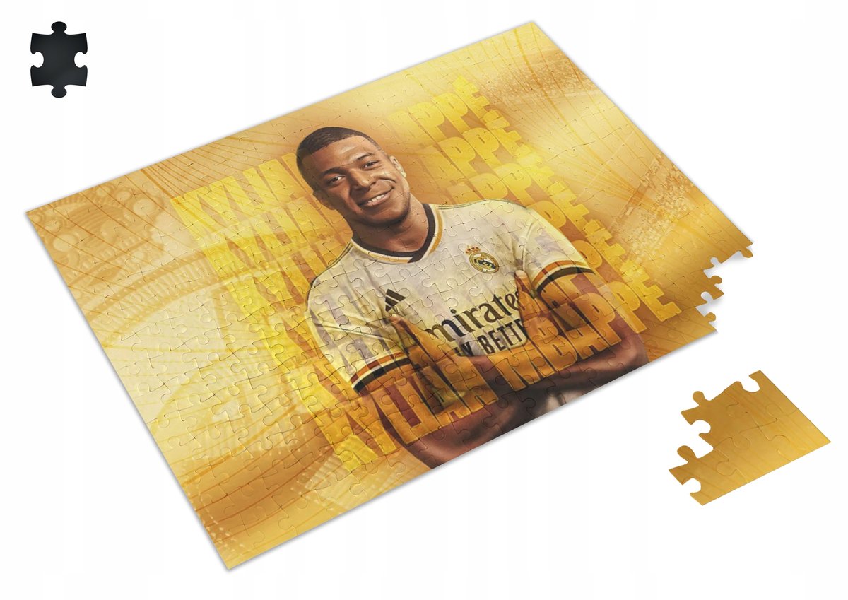 Puzzle KYLIAN MBAPPE REAL MADRYT A3 252 el z Nadrukiem + IMIĘ 40 ...