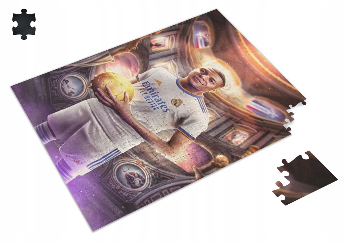 Puzzle KYLIAN MBAPPE REAL MADRYT A3 252 el z Nadrukiem + IMIĘ 42 ...