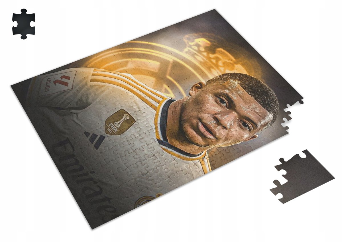 Puzzle KYLIAN MBAPPE REAL MADRYT A3 252 el z Nadrukiem + IMIĘ Pudełko ...