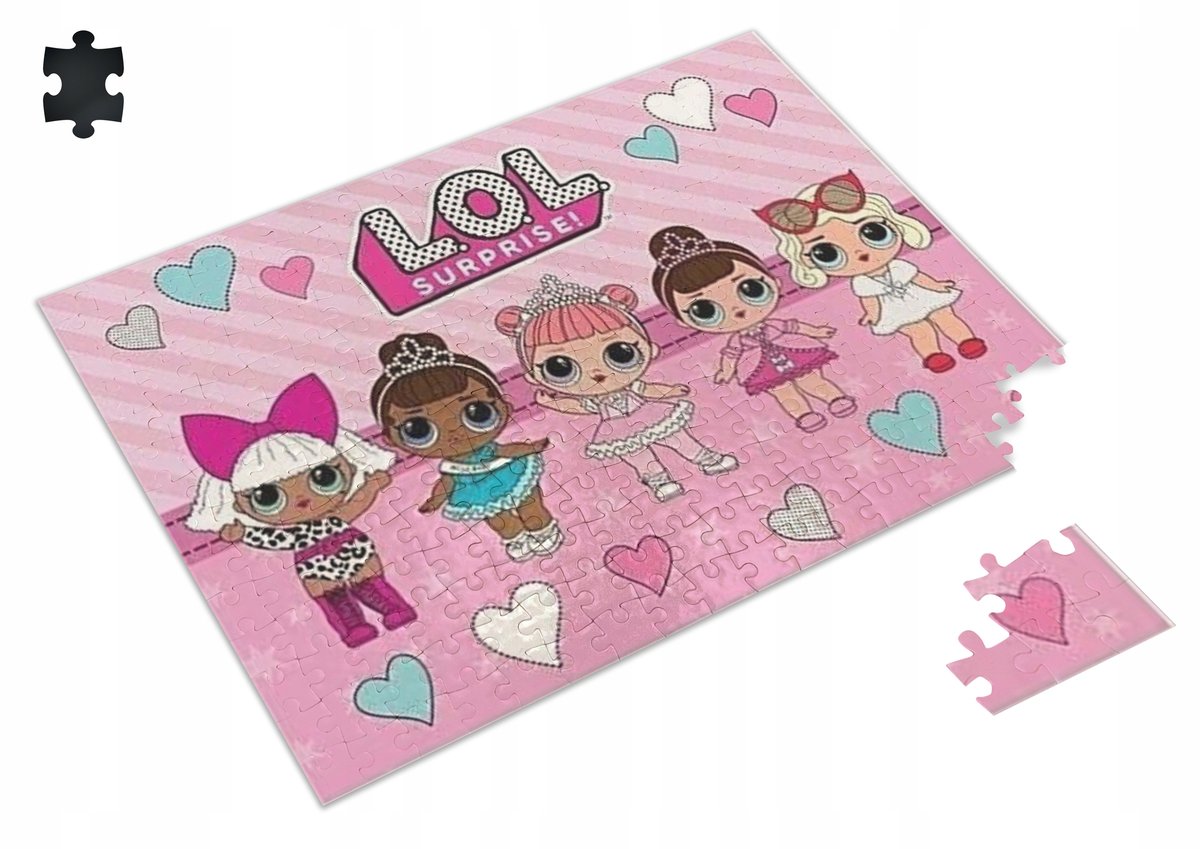 PUZZLE Lalki Surprise LOL Bajka + IMIĘ Pudełko A4 120 el. #5 - Atram ...