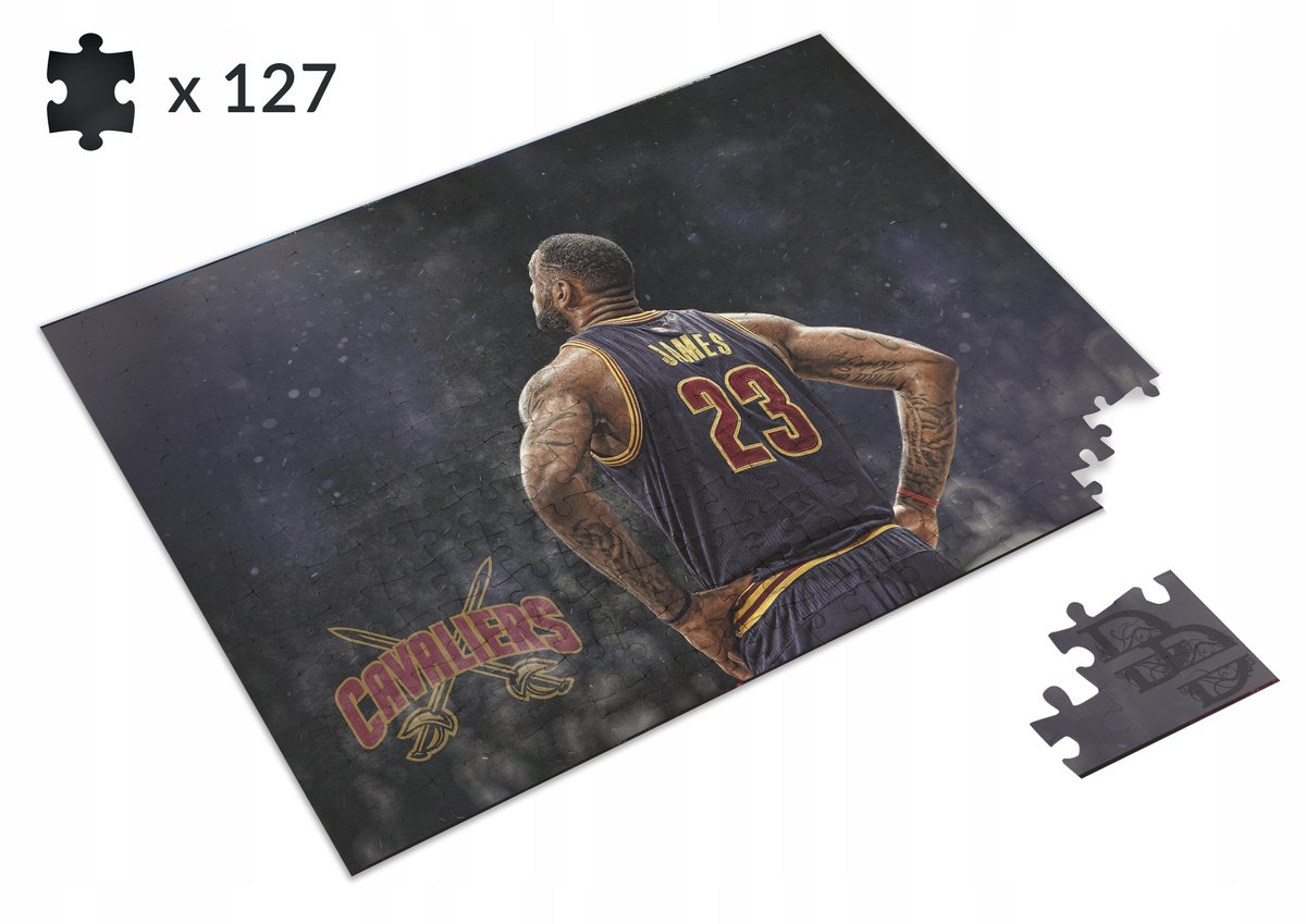 Puzzle LeBron James Koszykówka NBA 127el. + IMIĘ - Atram | Sklep EMPIK.COM