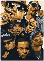 PUZZLE Legendy Rapu Hip Hop Muzyczny Eminem + IMIĘ Pudełko 120 el ...