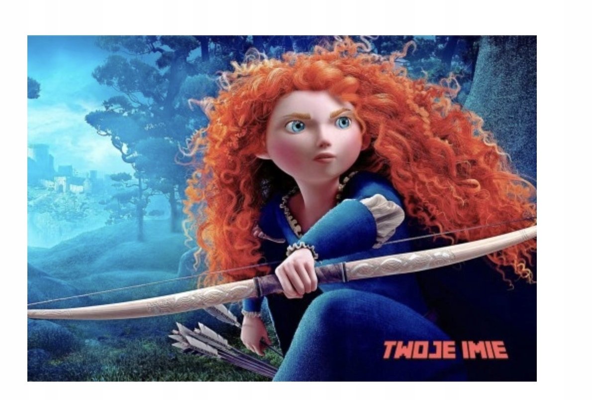 Puzzle MERIDA WALECZNA BAJKA A3 252 el z Nadrukiem + IMIĘ Pudełko 15 ...