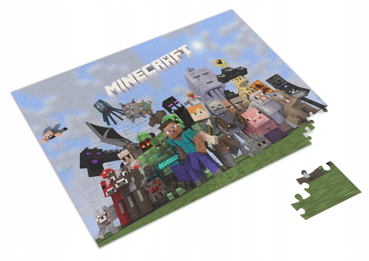 Puzzle Minecraft Postacie + Imię pudełko A3 252 el. - Atram | Sklep ...