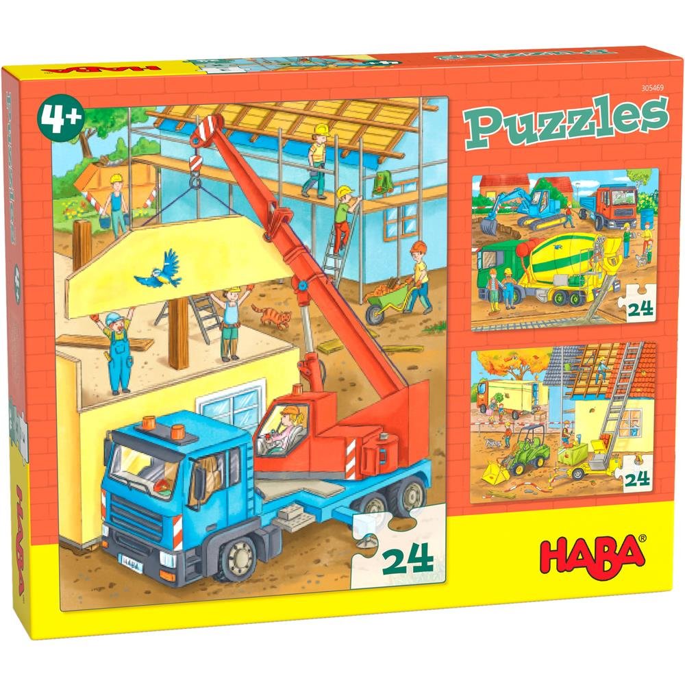 Puzzle Prace na budowie 3w1 Haba - Haba | Sklep EMPIK.COM