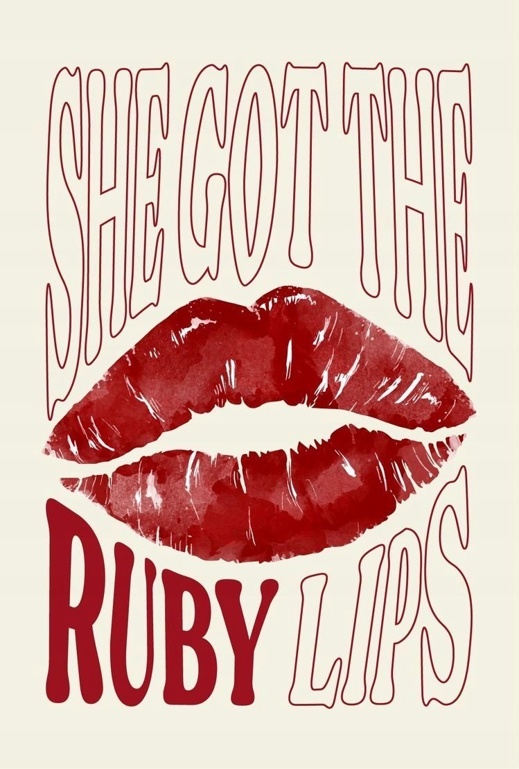 PUZZLE Ruby Red Lips Usta Art A3 252 el z Nadrukiem + IMIĘ Pudełko ...