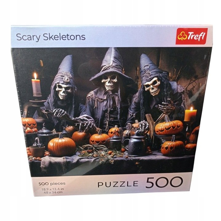 Puzzle Square Box Halloween Scarey Skeltons 500 elementów - Trefl ...