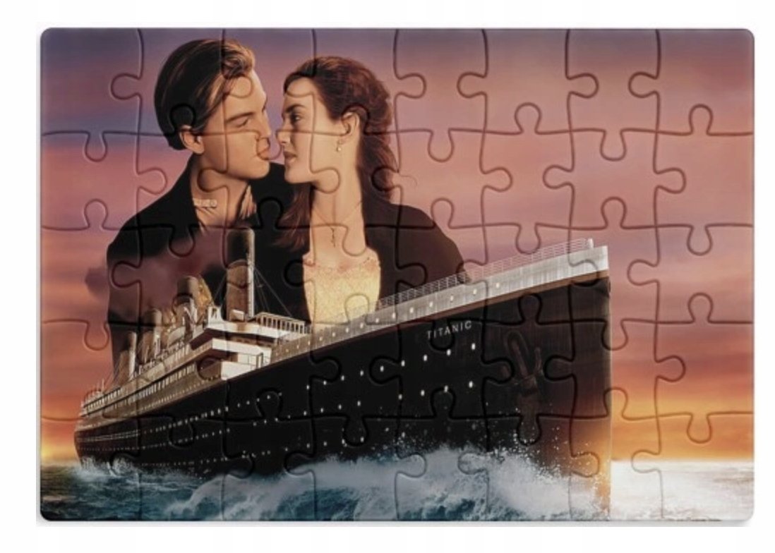PUZZLE TITANIC STATEK FILM CAMERON A3 252 el z Nadrukiem + IMIĘ #118 ...