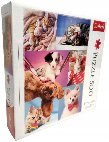 Puzzle TREFL 500 - KOTKI KOTY PIESKI PSY - Trefl | Sklep EMPIK.COM