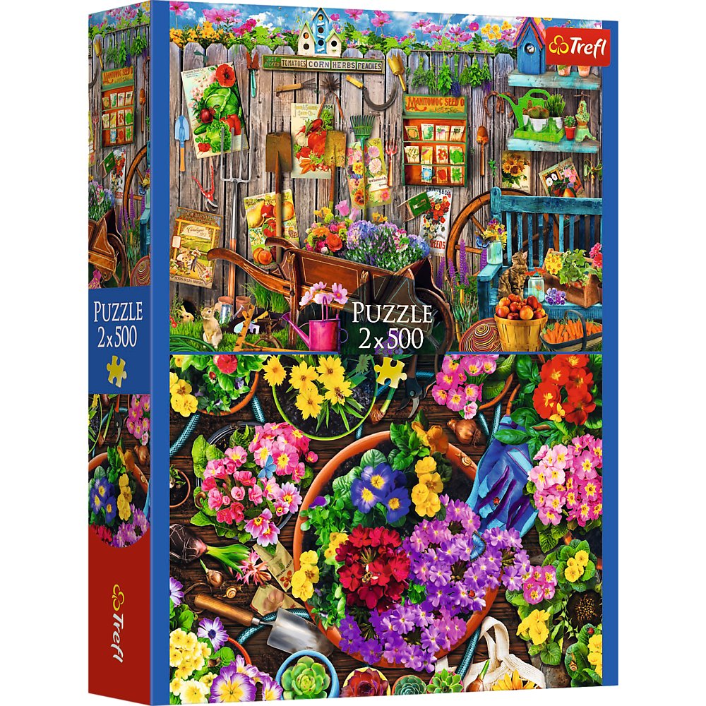 Puzzle, Trefl, Prace w ogrodzie, 2x500 el. - Trefl | Sklep EMPIK.COM