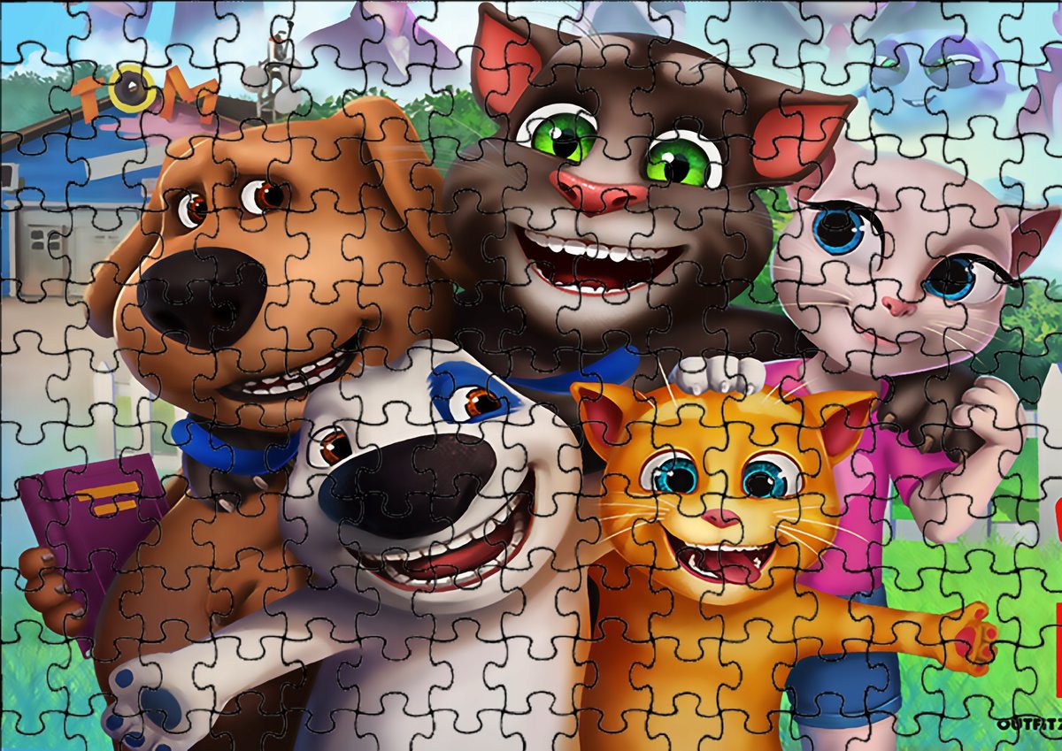 Puzzle Układanka 252 el : My Talking Tom + Woreczek Z Nadrukiem - Inna ...