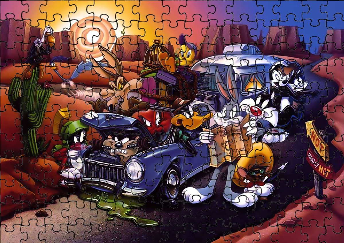 Puzzle Układanka 70 el : Loo-Ney Tu-Nnes + Woreczek Z Nadrukiem - bez marki | Sklep EMPIK.COM