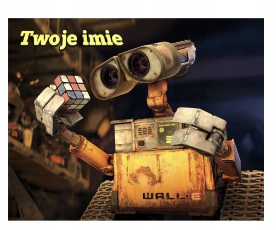 Puzzle WALLE-E WALLE ROBOT BAJKA A3 252 el z Nadrukiem + IMIĘ Pudełko ...