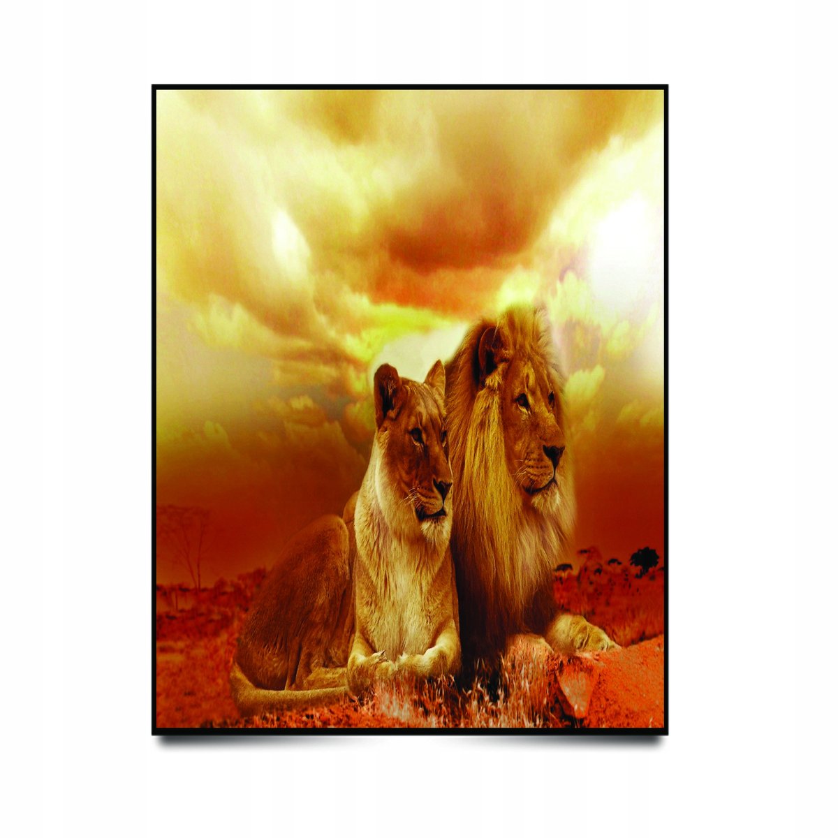 PUZZLE Widok Pejzaż Krajobraz Afryka Lew + IMIĘ Pudełko 120 el. - Atram ...