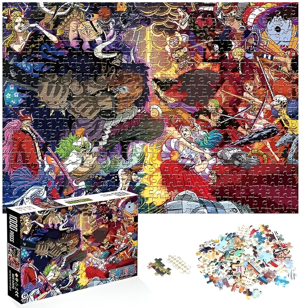 Puzzle z Motywem Anime One Piece 1000 Elementów 70 x 50 cm - Inna marka ...
