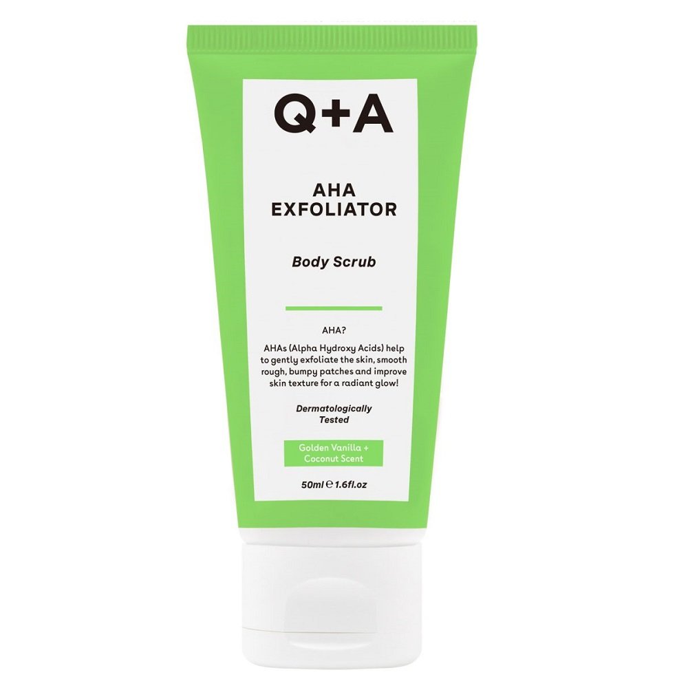 Q+a, Mini Aha Exfoliator Body Scrub, Wygładzający Peeling Do Ciała Z Kwasami Aha, 50 Ml | Sklep ...