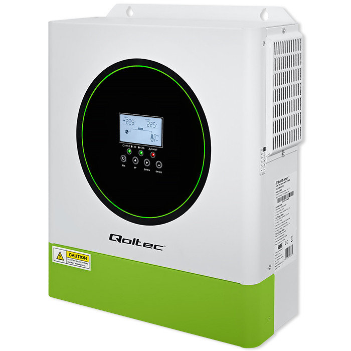 Qoltec Hybrydowy inwerter solarny Off-Grid 3500W | 100A | 24V | MPPT ...