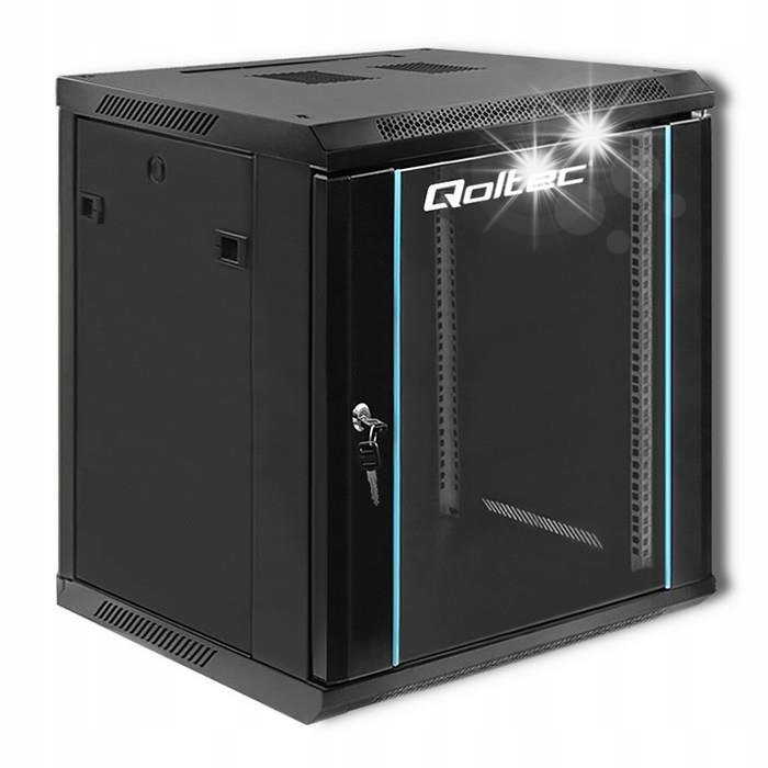 Qoltec Szafa Szafka RACK Serwerowa 19" 12U 600 x 635 x 600 Czarna ...