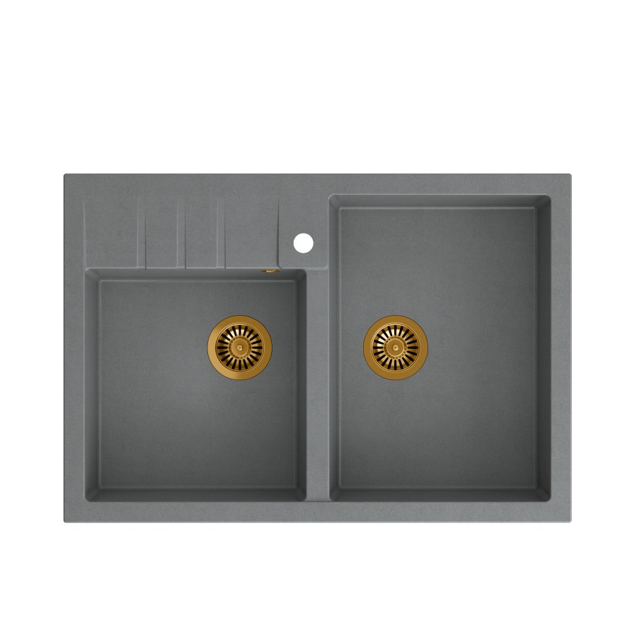 QUADRON BILL 120 GRANITEQ zlewozmywak nakładany 2-komorowy 900x620x205 ...