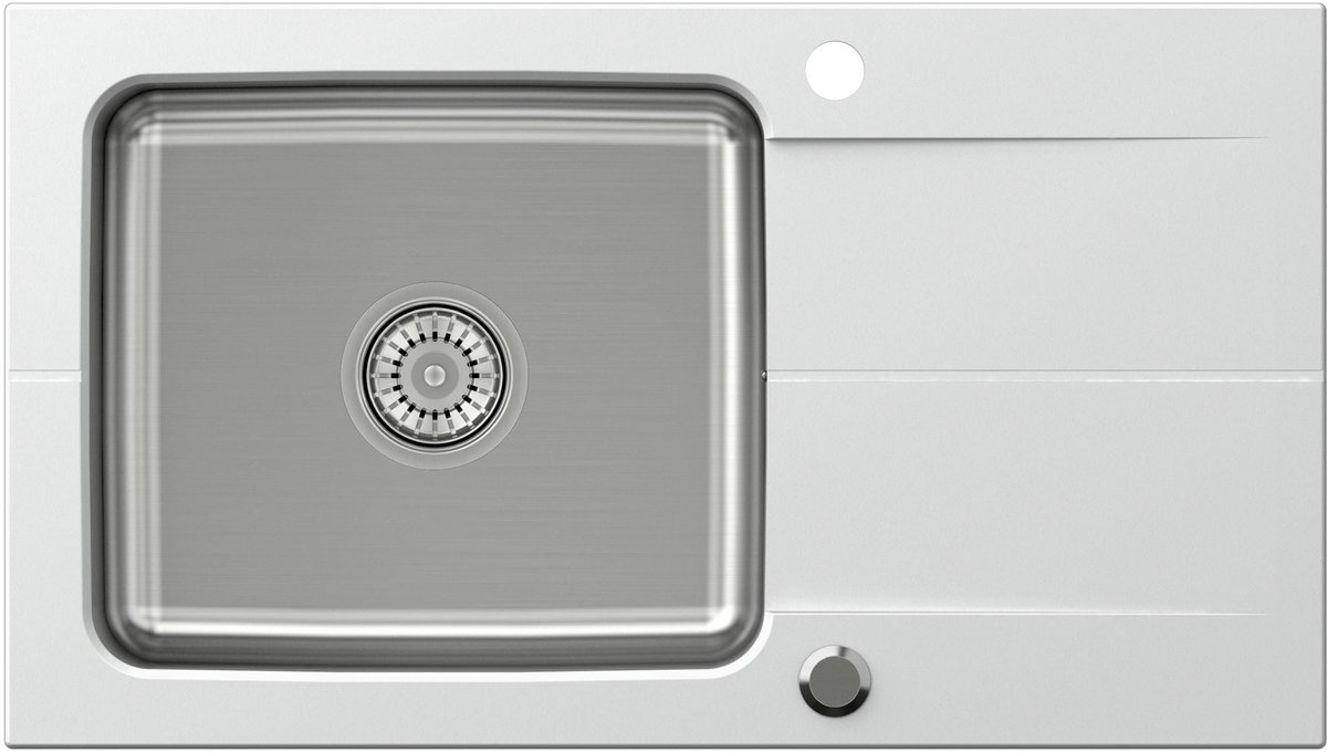 Quadron Edward 111 zlewozmywak granitowo-stalowy 78x44 cm alabaster ...