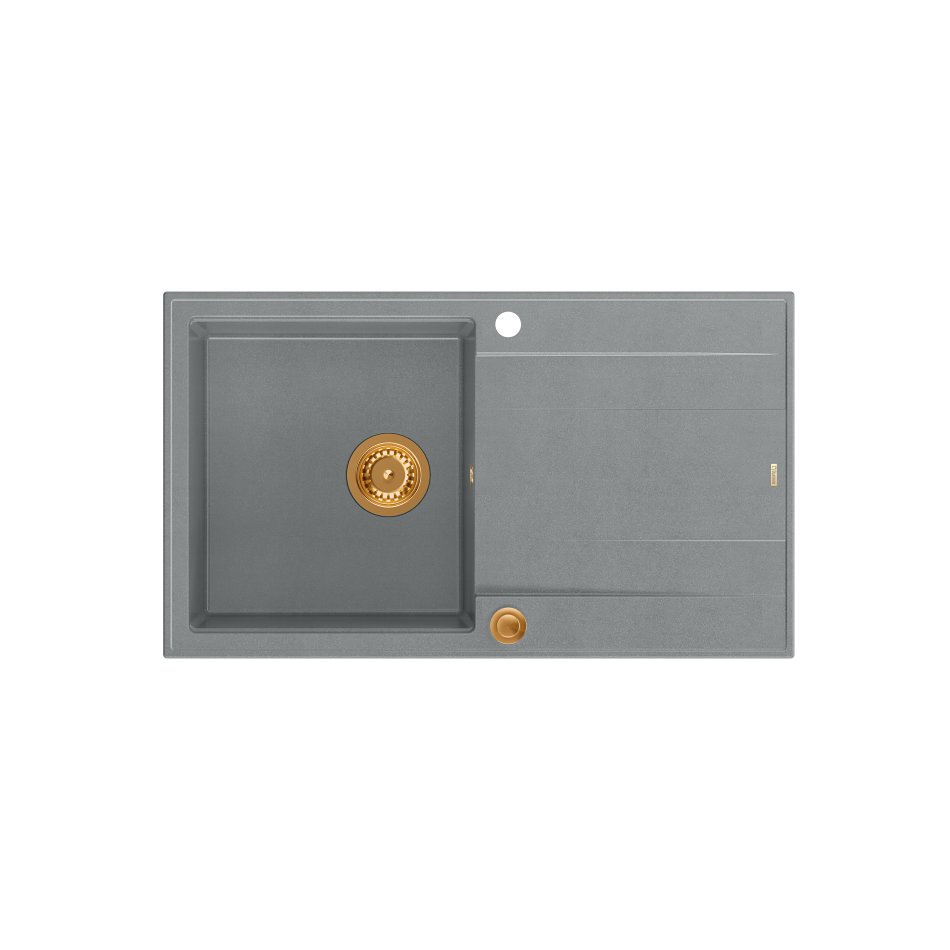 QUADRON EVAN 111 GraniteQ zlewozmywak z syfonem Push 2 Open 1-komorowy ...