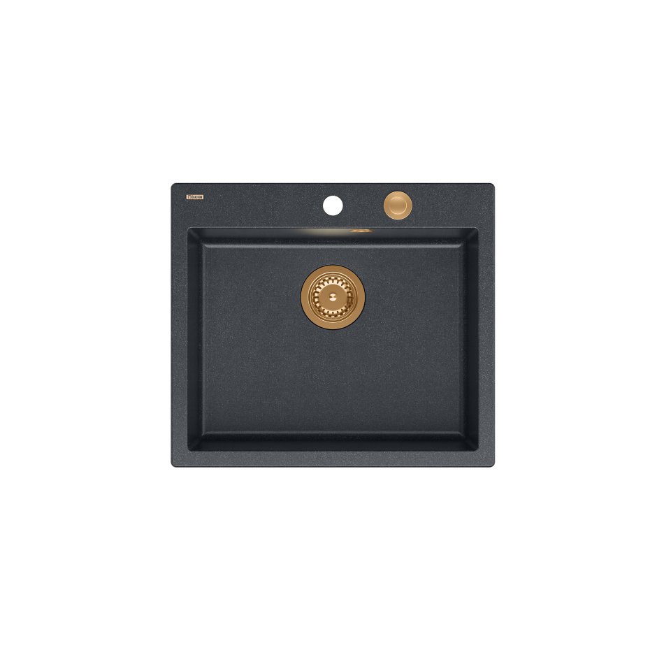 QUADRON MORGAN 110 GraniteQ zlewozmywak black diamond z syfonem Push To ...