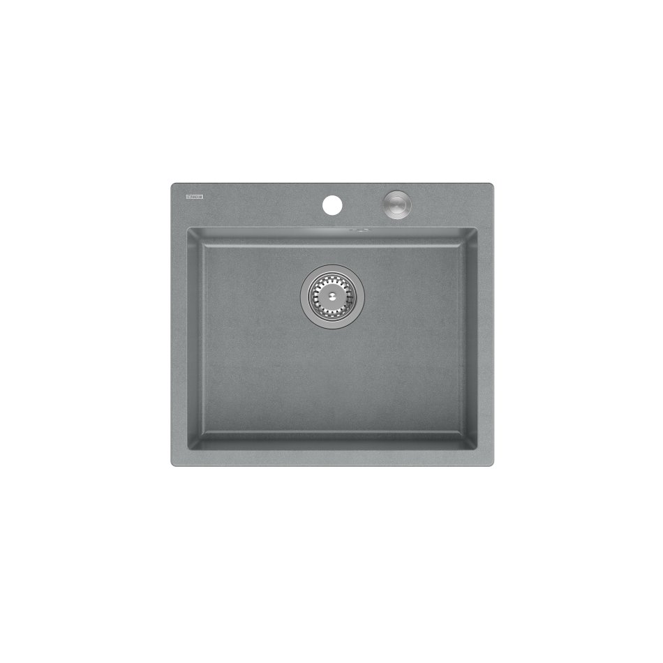 QUADRON MORGAN 110 GraniteQ zlewozmywak silver stone z syfonem Push To ...