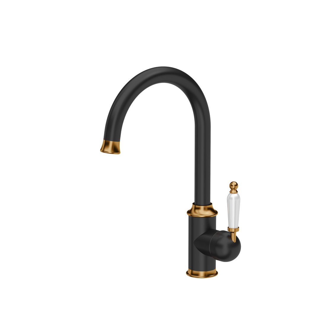 QUADRON RACHEL SteelQ stalowa bateria kuchenna pure carbon - czarny mat ...