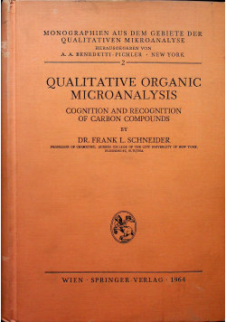 Qualitative organic microanalysis - | Książka w Empik