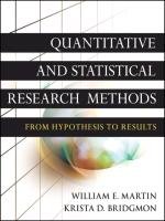 Quantitative and Statistical Research Methods - Martin William E ...