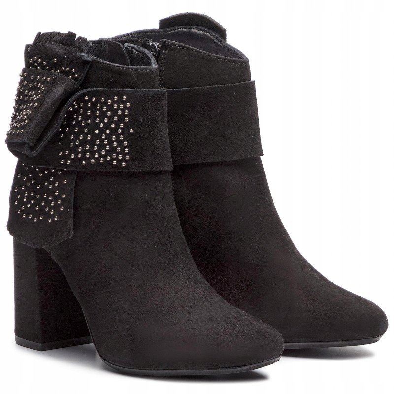 Quazi Damskie Botki Skórzane Czarne 40 3D8G5* - Inna marka | Moda Sklep ...