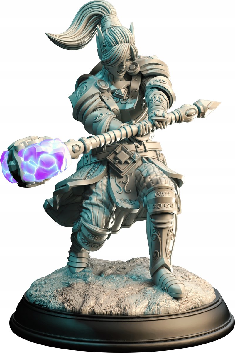 Querina - Kleryk w Ataku Figurka 12k + Podstawa do DND D&D druk 3D RPG ...