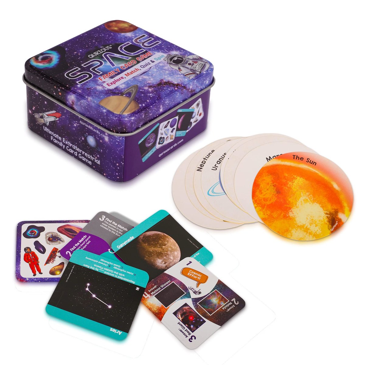 Qurious Space | STEM Flash Card Game | Eksploruj, dopasowuj, quizuj i ...