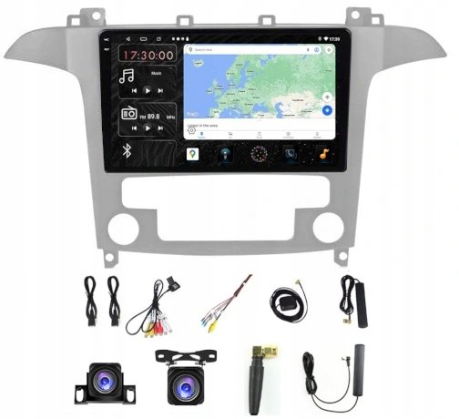 Radio Android Ford Smax Galaxy 06-15 Carplay Wifi USB 6/128Gb Modem Sim ...