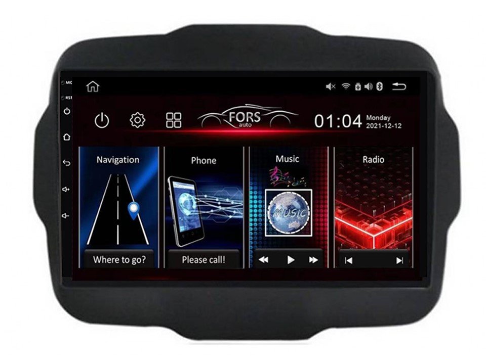 Radio Android FS2-Ultra Jeep Renegade 2015+ 2/32GB, CarPlay Android Auto - FORS.AUTO ...