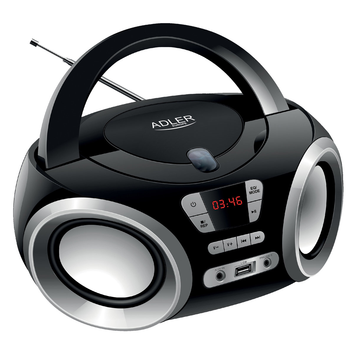 Radio Boombox Adler AD 1181 CD-MP3 USB Boombox CD-MP3,USB, - Adler ...