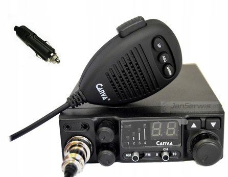 RADIO CB CANVA 520 12V 24V TIR ASQ AM/FM MULTISTANDARD + ZALUTOWANY ...
