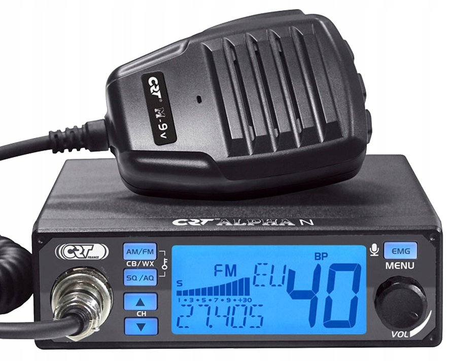 Radio CB CRT Alpha N 12/24V AM/FM NRC VOX ECHO ASQ CTCSS DCS - CRT ...