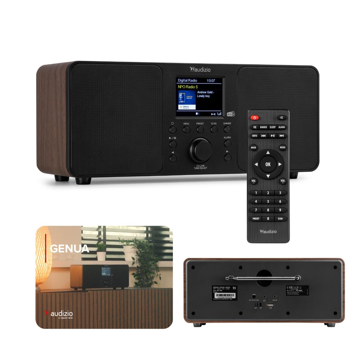 Radio cyfrowe Genua DAB+ FM stereo Audizio brązowe - Audizio | Sklep ...