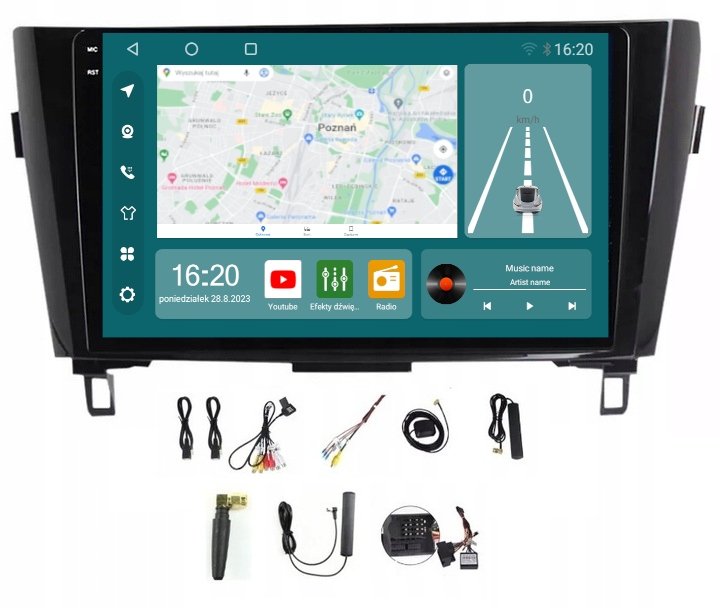 Radio Nawigacja Carplay Android Nissan Qashqai J11 13-21 8Gb 256Gb Sim ...