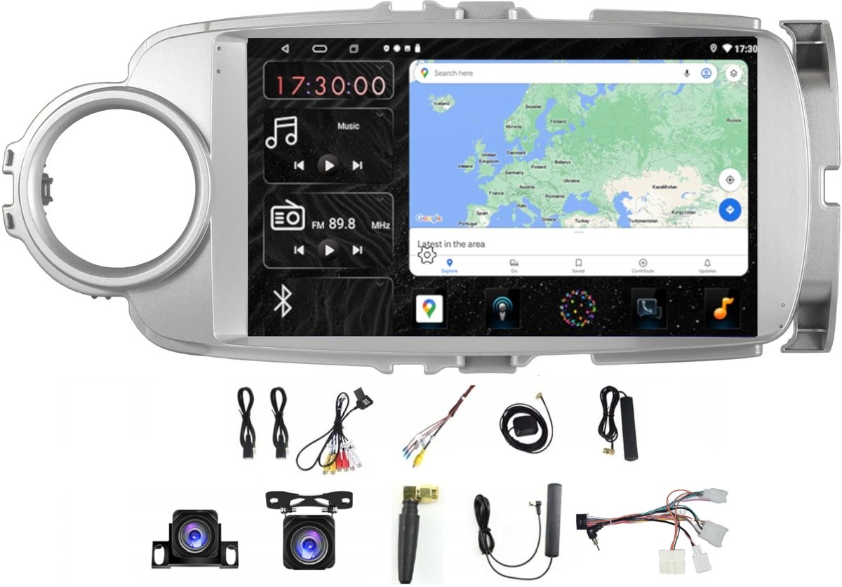 Radio Nawigacja Carplay GPS Android Toyota Yaris 11-19 Wifi 4Gb 64Gb ...